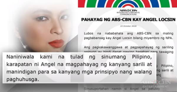 Pahayag ng ABS-CBN kay Angel Locsin | ABS-CBN Entertainment
